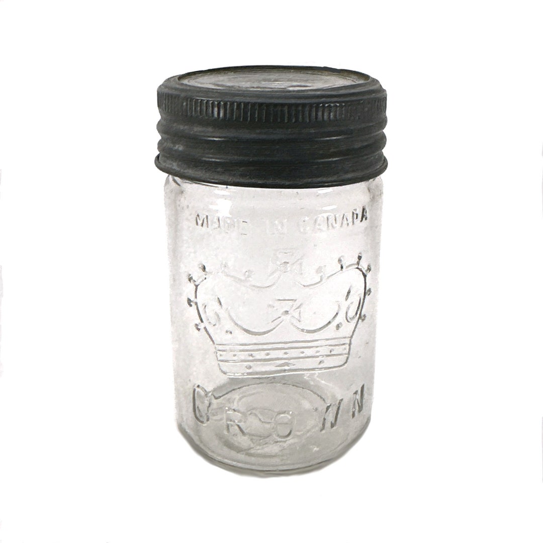 Crown Mason Jar Made in Canada Corona Lid Pint - Etsy