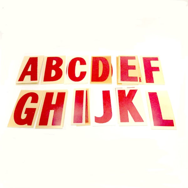 Red Plastic Letters - Etsy