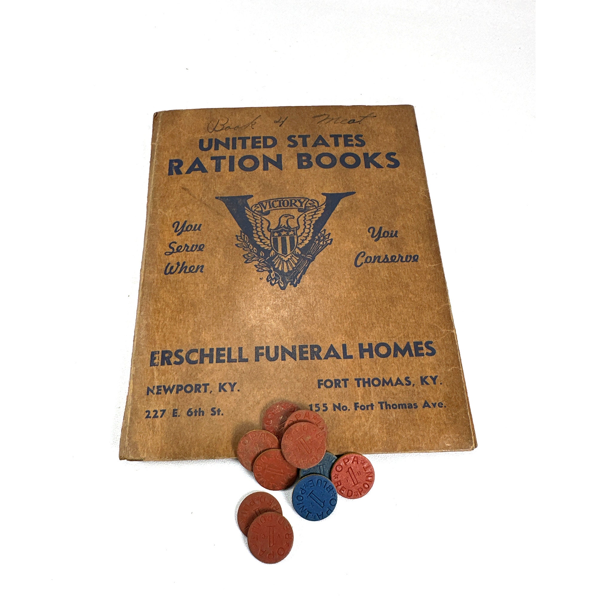 Ration Book USA 1944 Tokens Stamps Booklets World War Two Memorabilia ...