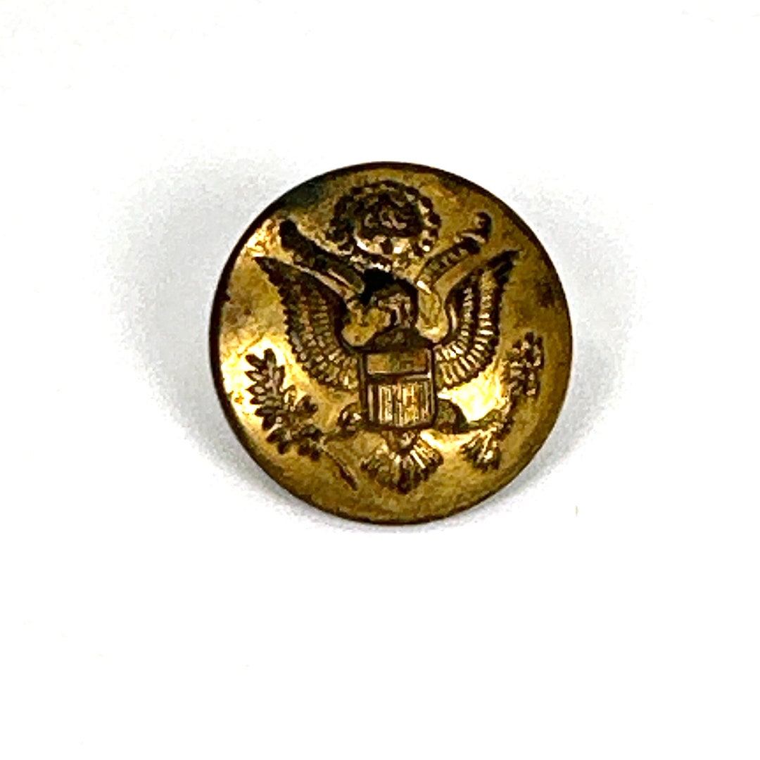 WW1 Army Uniform Button Great Seal of USA 23mm Horstmann Philadelphia ...