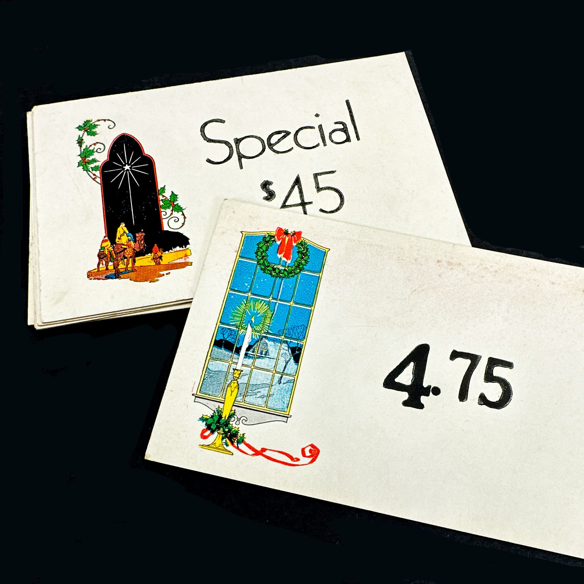 Vintage 1930's Price Tag Signs With Christmas Motifs - Etsy