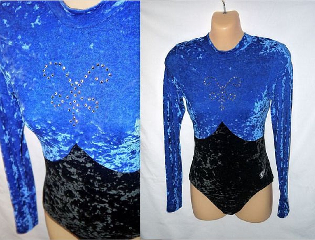 Tonya .. Vintage 90s Bodysuit One 1 Pc Piece / 1990s Crushed Velvet ...