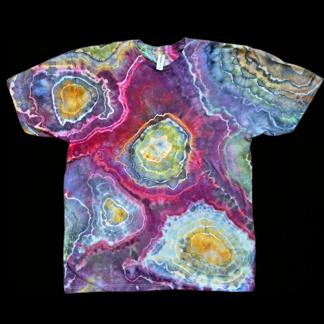 XL Purple Geode Tie-dye T-shirt, Tultex Heavyweight Tee - Etsy