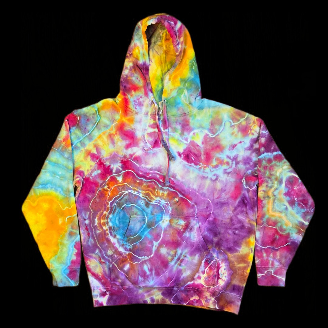 L Rainbow Geode Tie Dye Hoodie Large Men S And Women S Tiedye Hooded