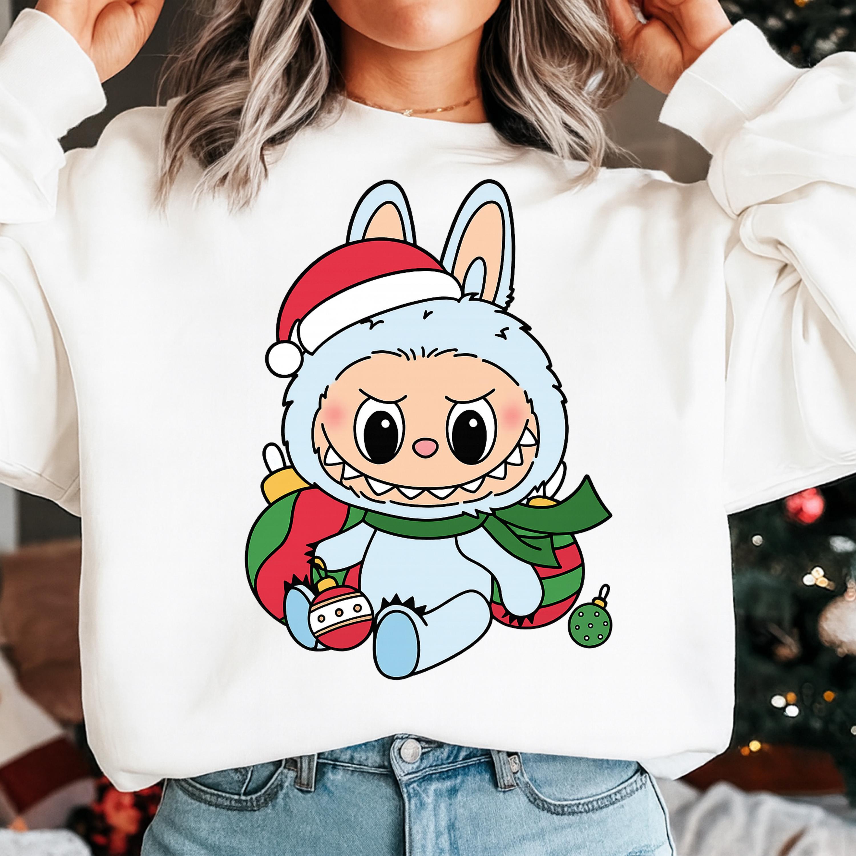 Christmas Labubu PNG Bundle | 10+ Cute Cartoon Labubu Clipart | DTF ...
