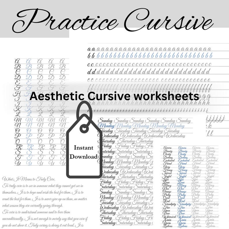 Cursive Handwriting Worksheets | Practice Sheets for Adults & Teens ...