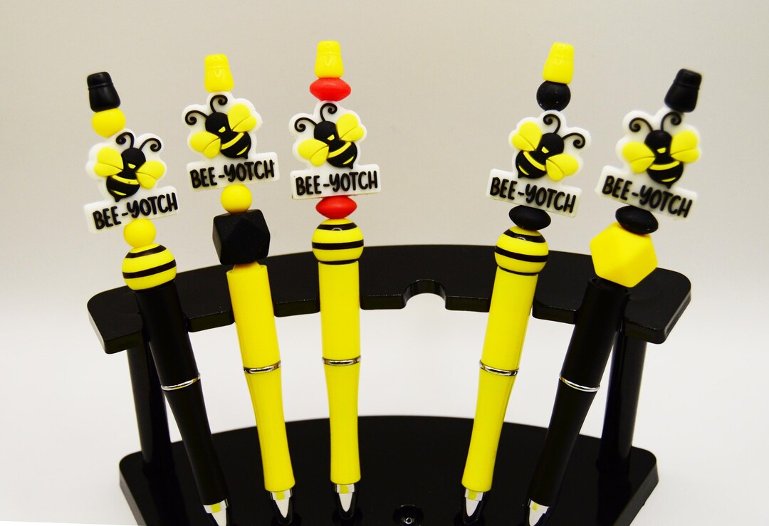Bee-yotch Pens, Funny, Bees, Cute, School, Office, Refills, Soft Beads ...