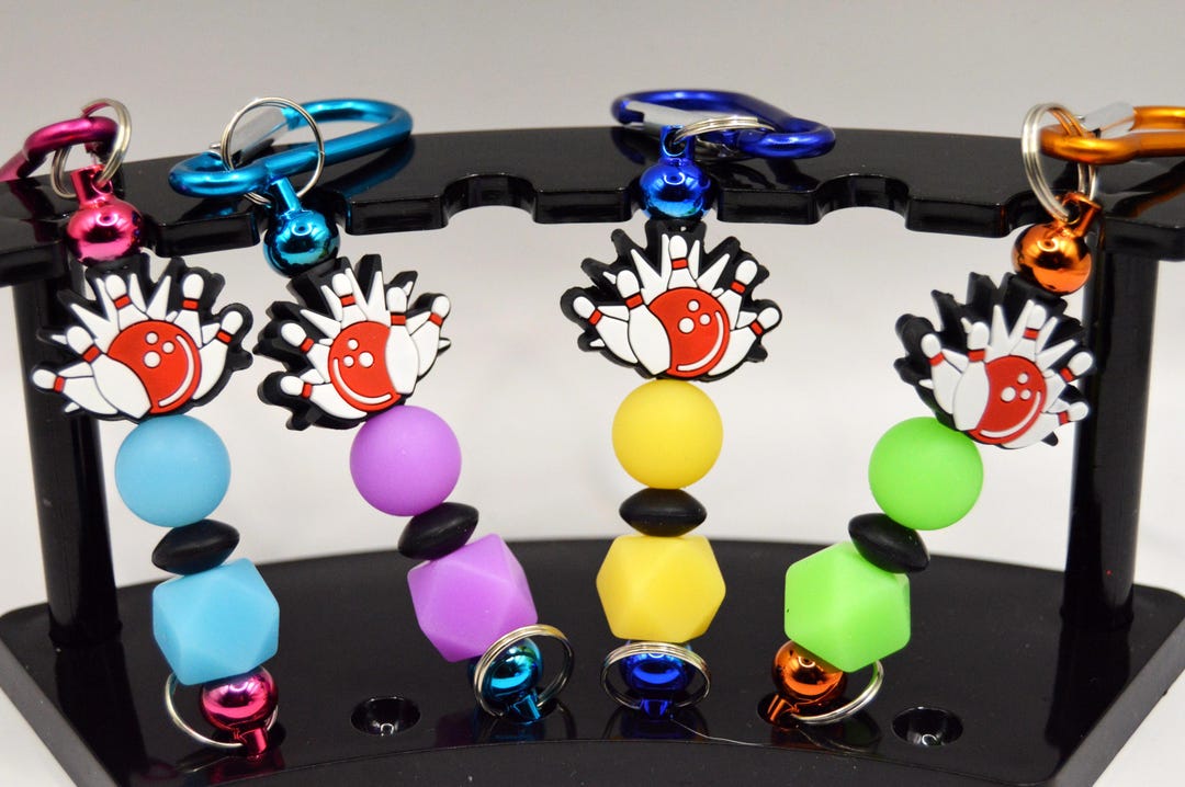 Laser Bowling Team, Key Chain Set, Glow in the Dark, 4 Pack - Etsy