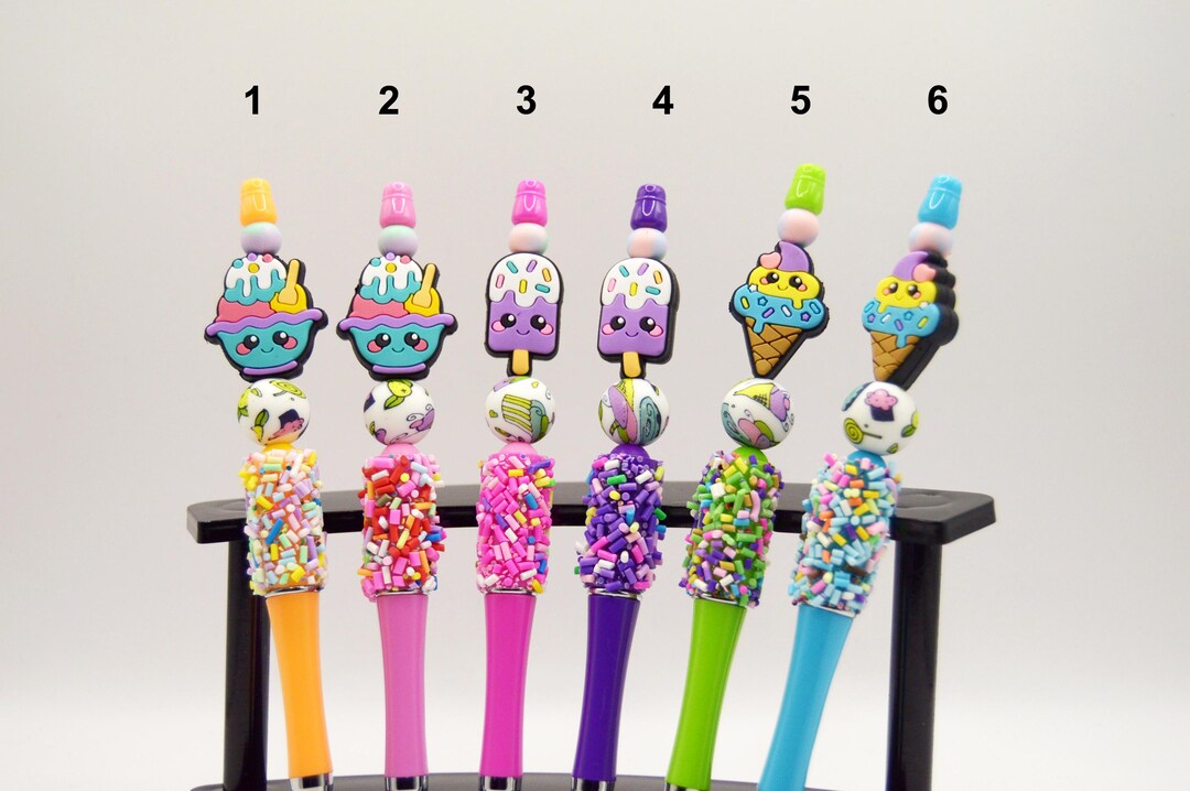 Ice Cream Party Pens: 3D Silicone Kawaii Pens With Refills - Etsy