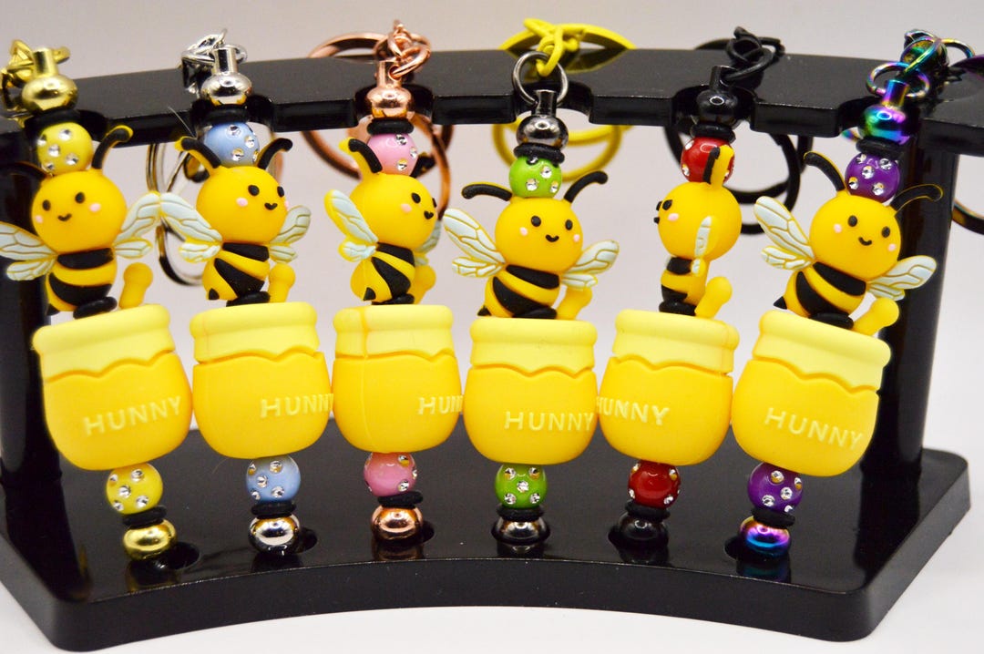 Honey Bee Key Chain, Beehive, Keeper, Nature Lover, Gift for Anyone - Etsy
