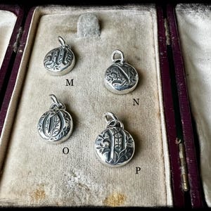 Gothic Monogram Pendant-sterling Silver-handmade Artisan Jewelry-custom ...