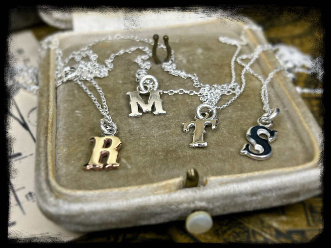 Custom Monogram Pendants-made to Order-handmade Artisan Jewelry ...