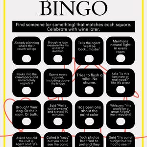 Open House Bingo: Printable Game Cards for Real Estate Agents (client ...