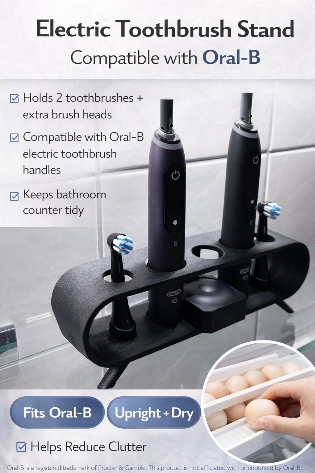 Electric Toothbrush Stand Compatible With Oral-b | Toothbrush Holder ...