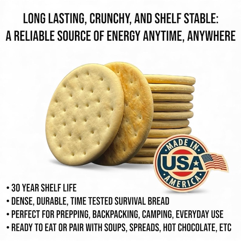Pilot Bread Crackers | 30-year Shelf Life : Hardtack Survival Food in ...