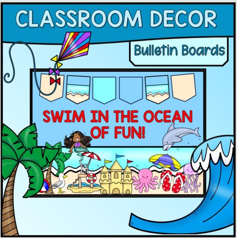 Colorful Ocean Theme Classroom Decor Bulletin Board - Etsy