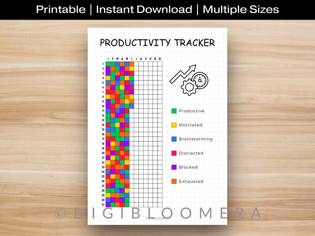 Productivity Tracker, Printable Journal Page, Productivity Journal ...