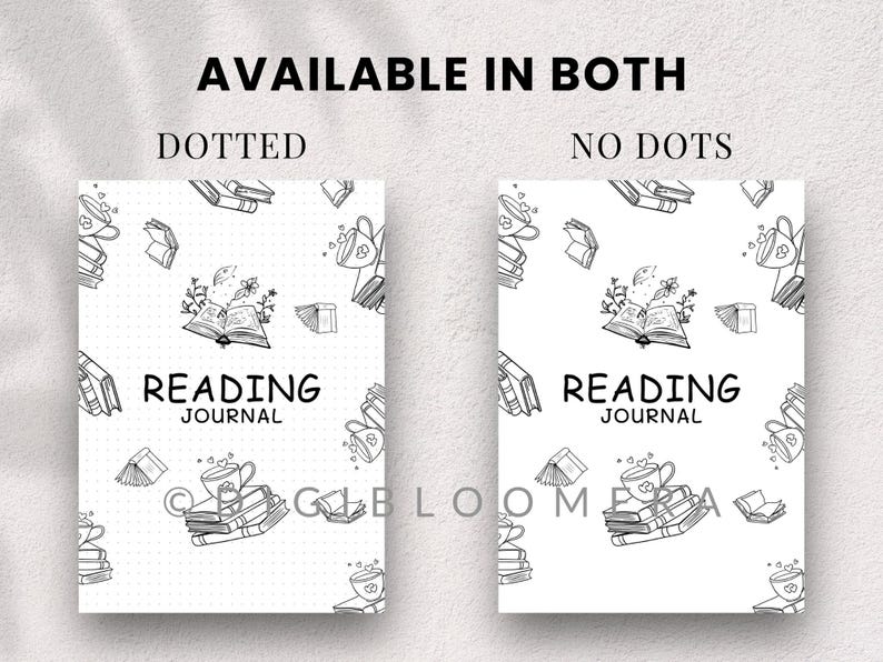 Reading Journal | Printable Cover Page - Etsy