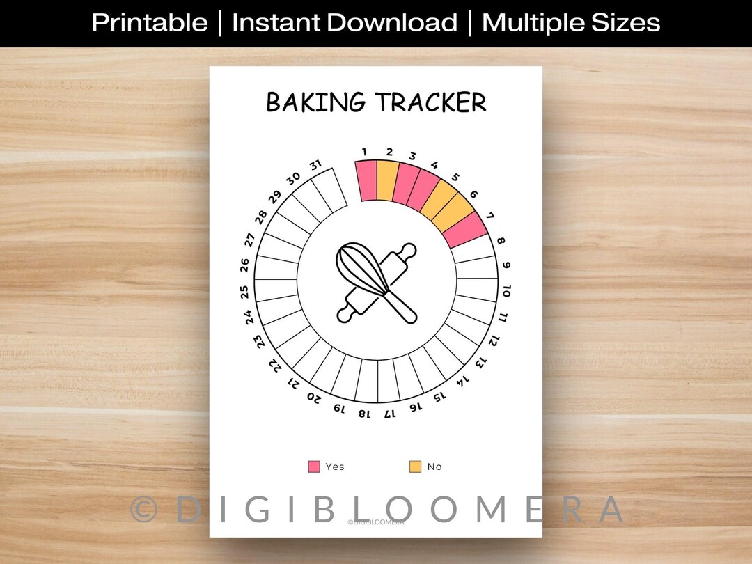 Baking Tracker, Printable Journal Page, Baking Log, Home Baking Tracker ...