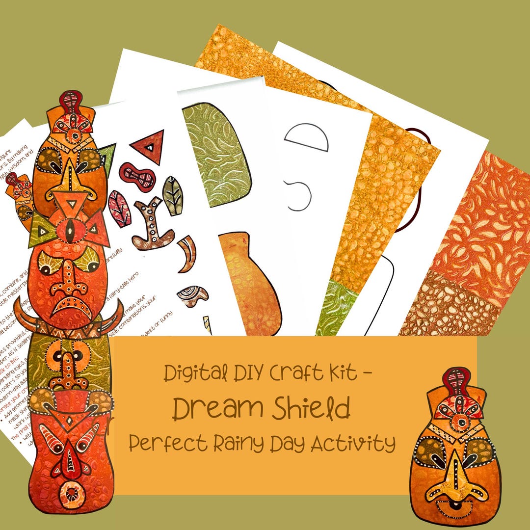 Digital DIY Craft Kit - Dream Shield: Perfect Rainy Day Activity Bundle ...