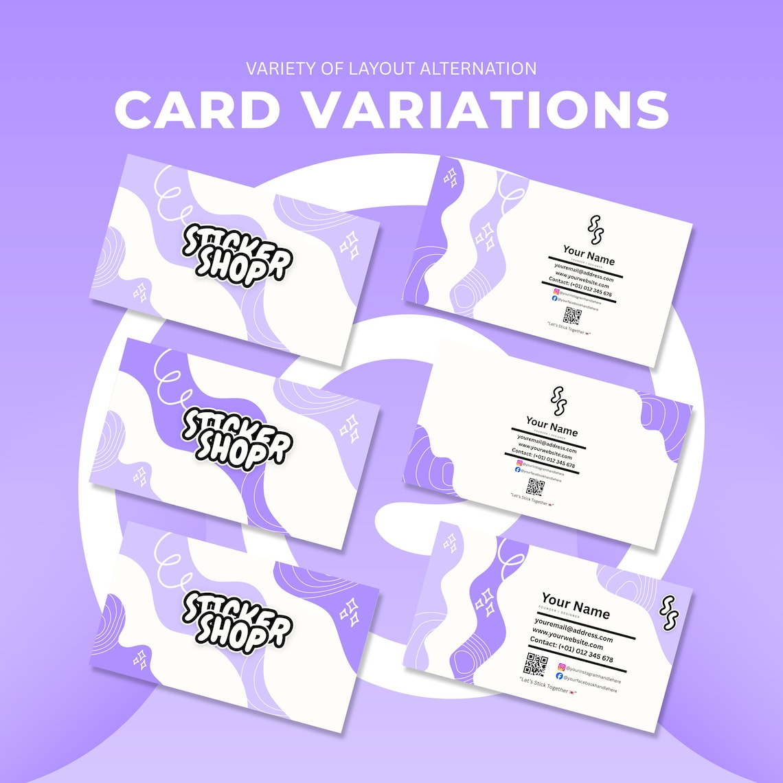 Stickershop | Business Card Canva Templates for Stickers and Print ...