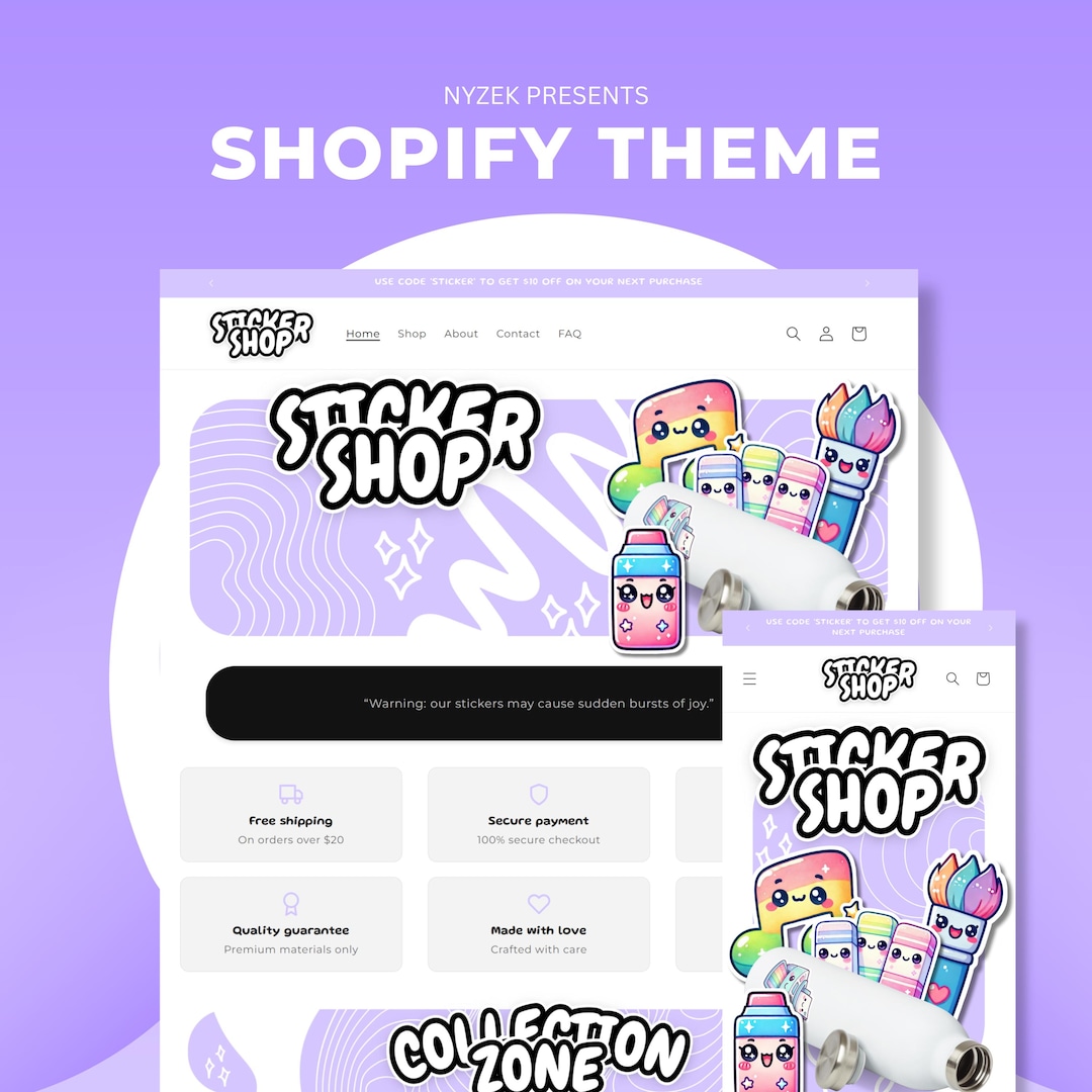 Stickershop | Shopify Theme Website Template for Stickers and Print ...