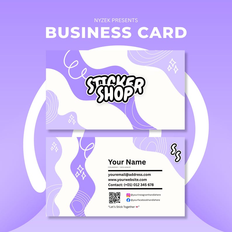 Stickershop | Business Card Canva Templates for Stickers and Print ...