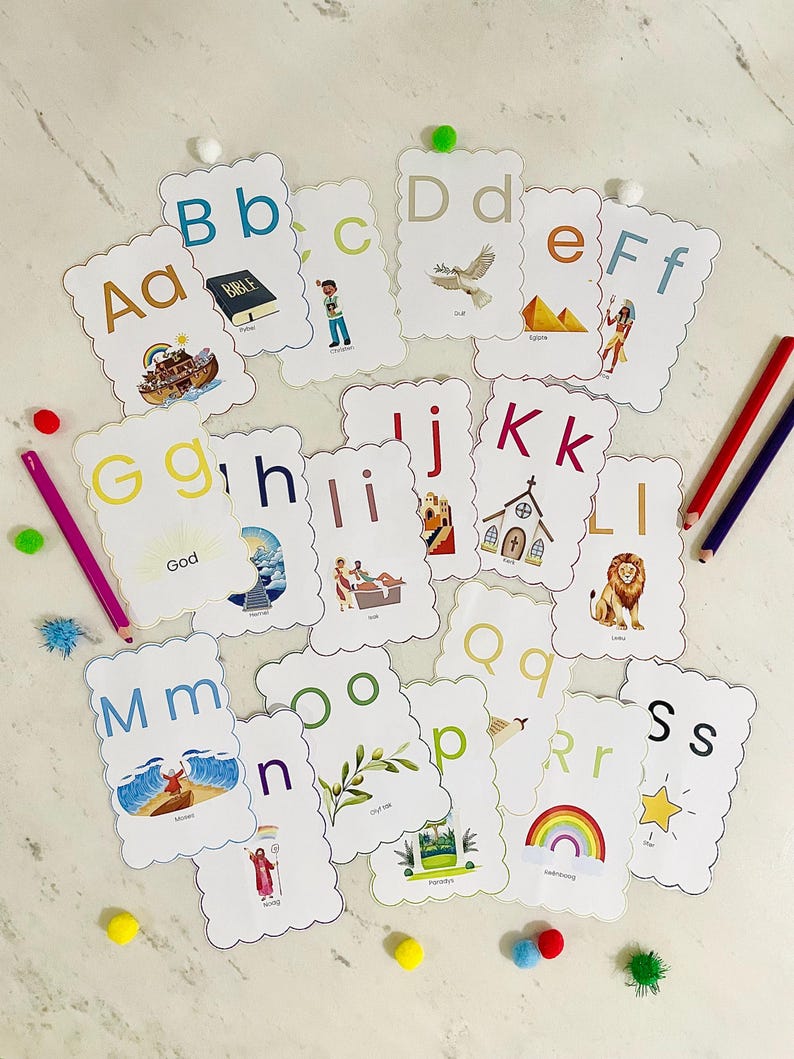 Christian ABC Flashcards for Kids: Bible Alphabet Learning (PDF ...
