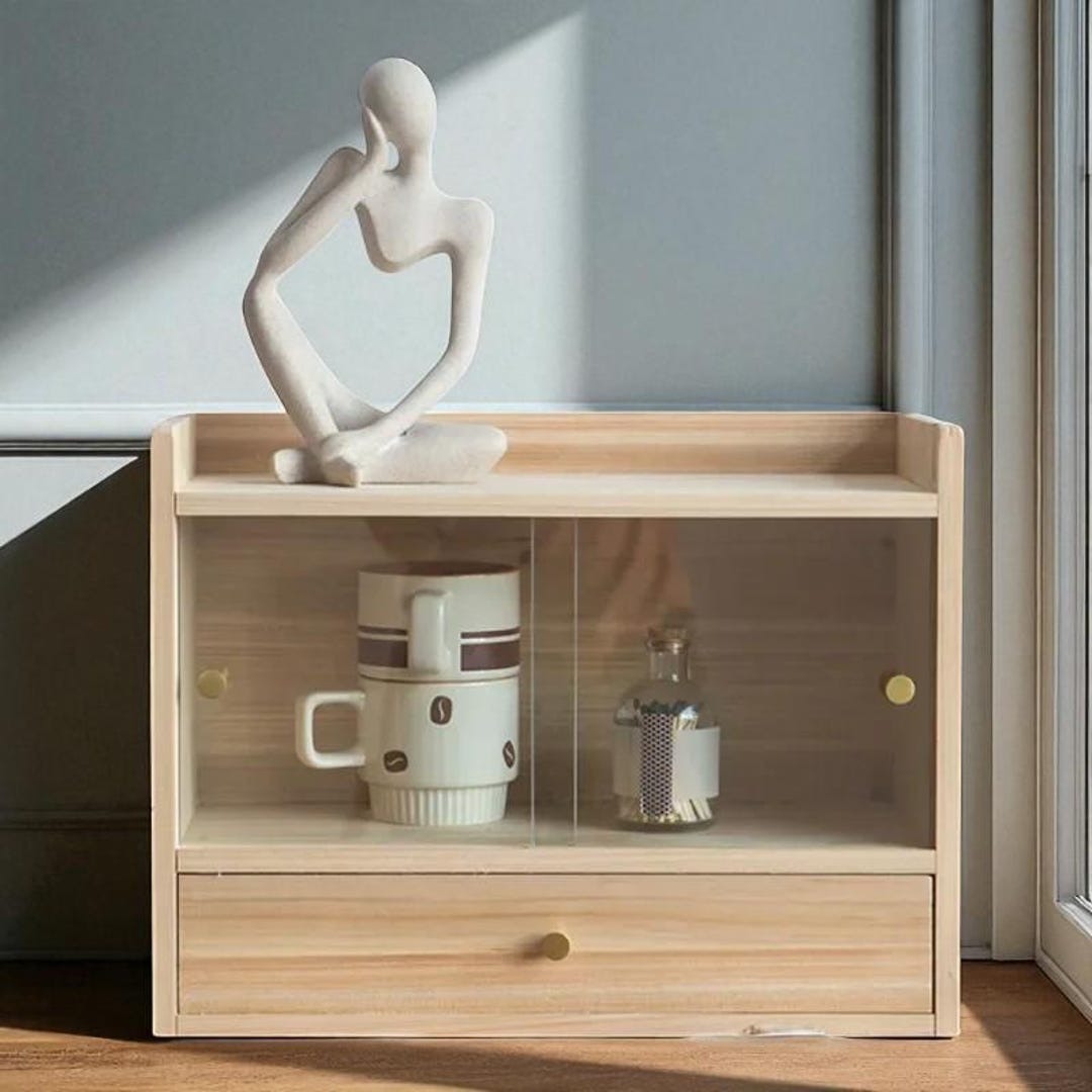 Zencraft Retro Wooden Storage Cabinet – Multi-drawer Organizer for Tea ...