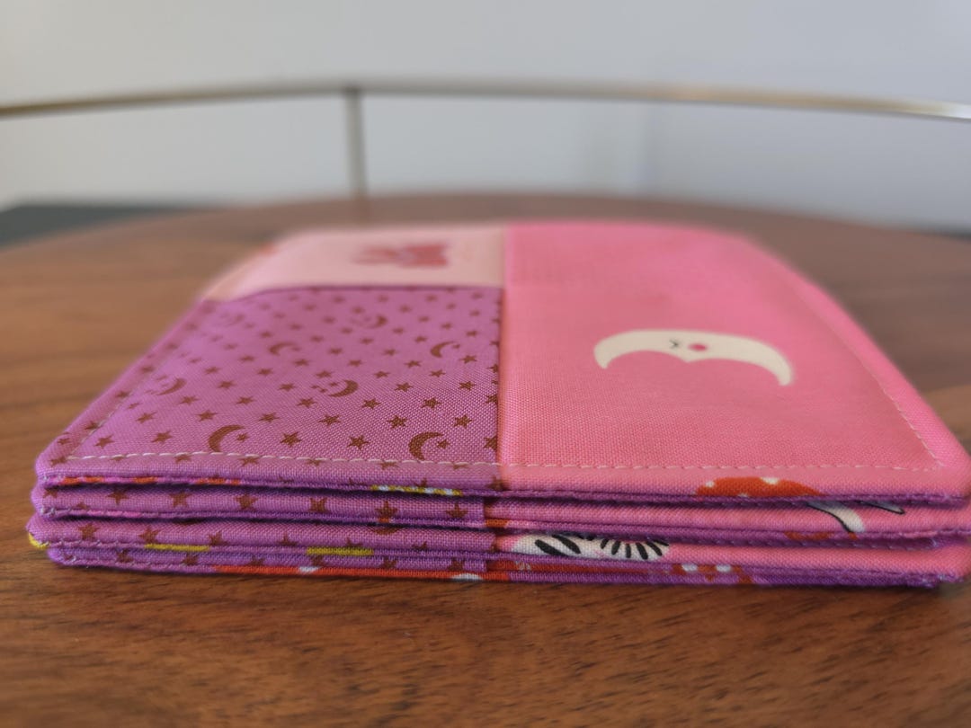 Handmade Patchwork Cotton Coasters: Quilted Snake & Star Drink Coaster ...