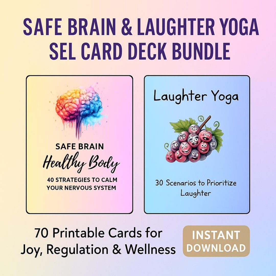 Printable SEL Card Deck Bundle – Safe Brain Healthy Body and Laughter ...