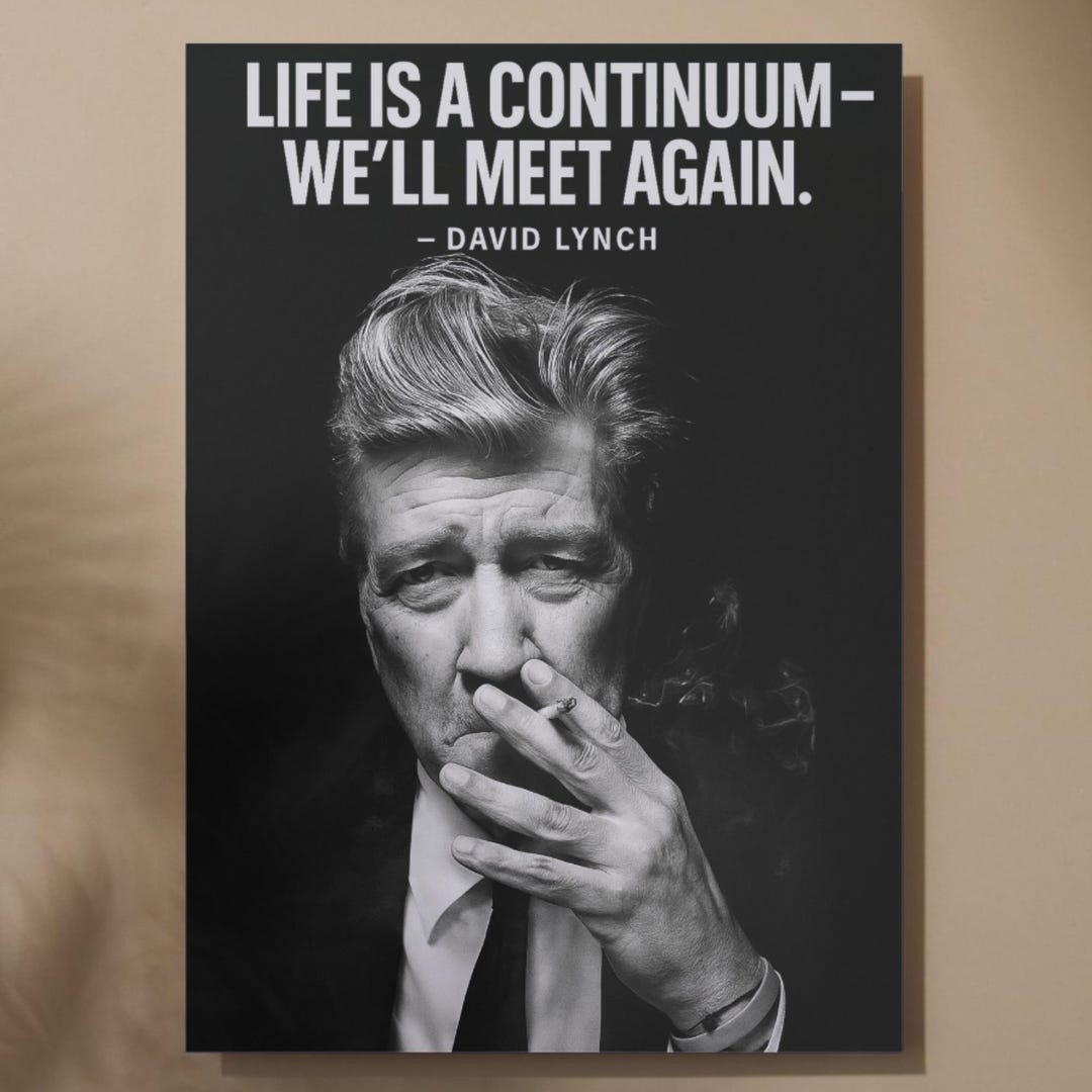 David Lynch Quote Poster: Inspirational Typography Wall Art - Etsy