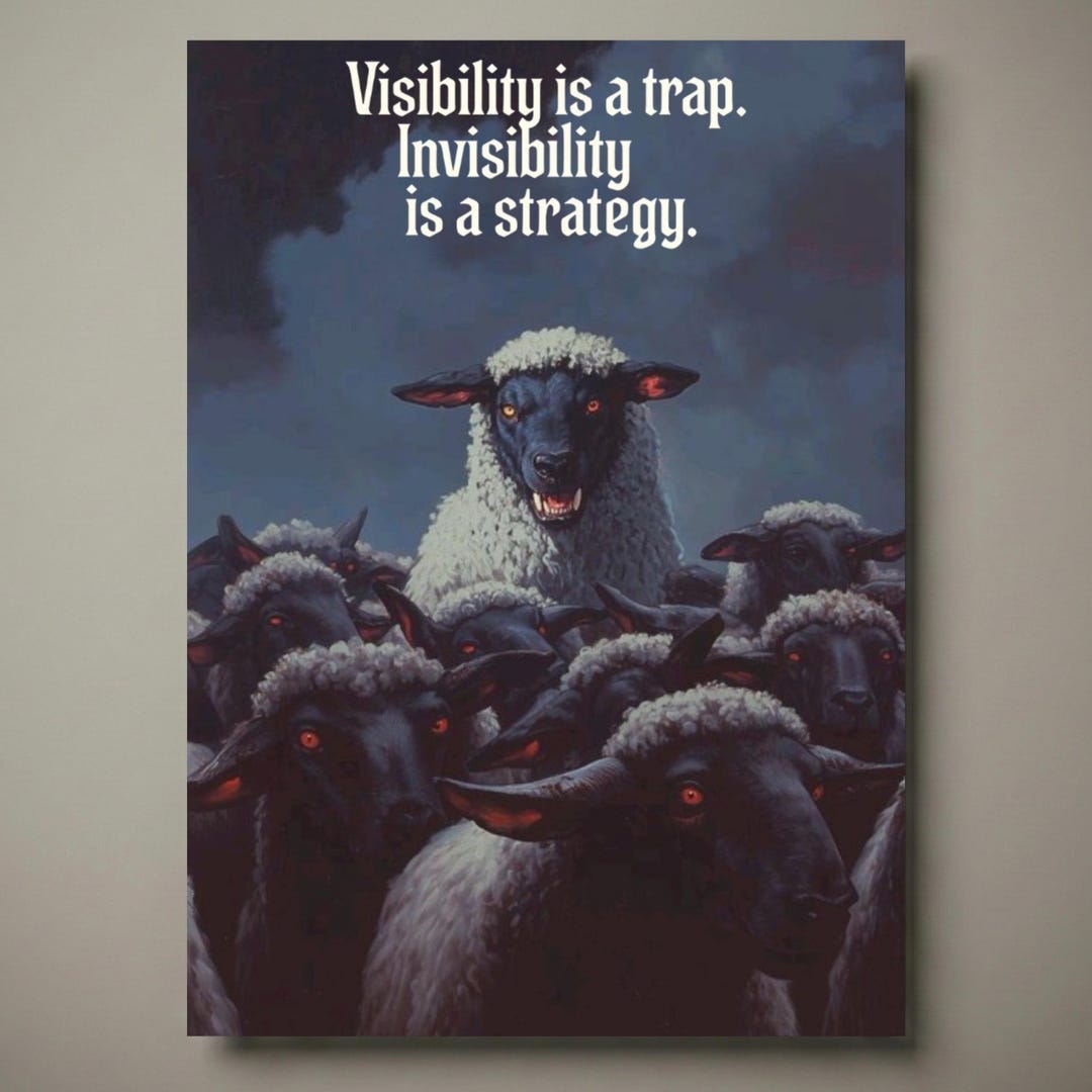 Invisibility is A Strategy Wall Art, Visibility is A Trap Poster, Quiet ...