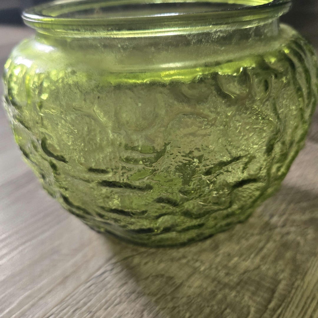 Vintage Brody Co. Chartreuse Green Hobnail Glass Vase - Etsy