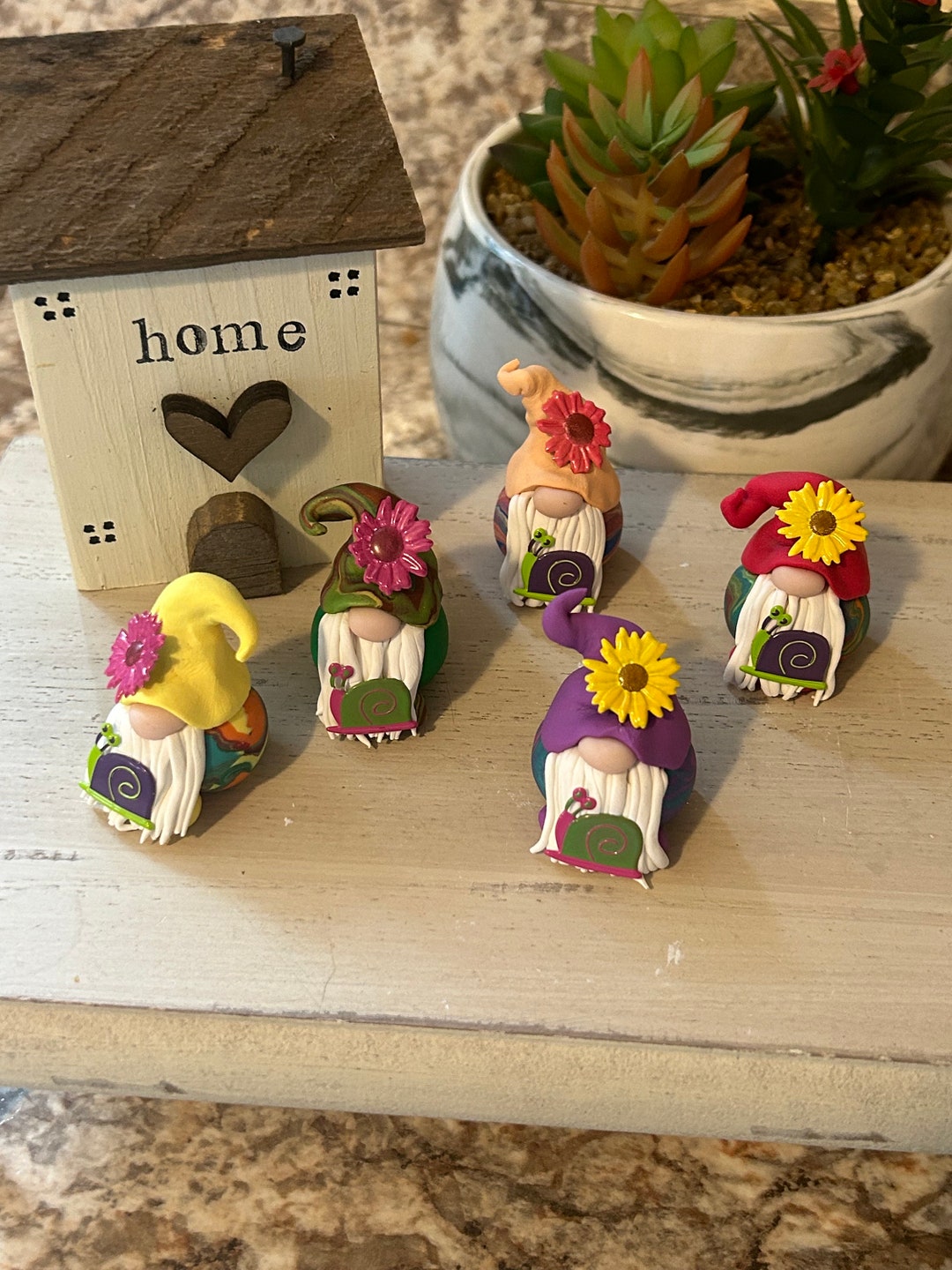 Funky Snail Gnome, Polymer Clay Gnome - Etsy