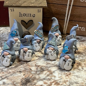 One Winter Snowman Gnome ,clay Gnome Creations, Gnome, Surprise Gnome ...