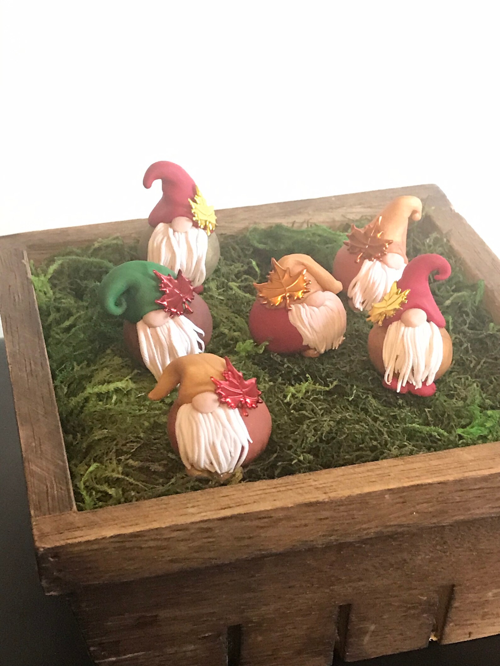 Fall Polymer Clay Leaf Gnome | Etsy