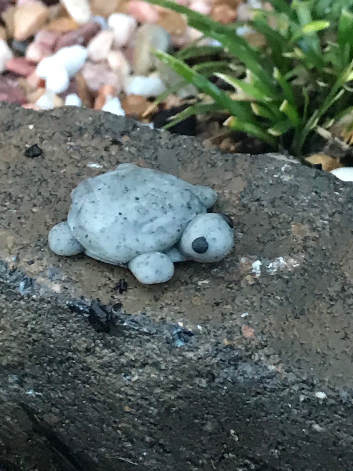 One Faux Granite Turtle Statue Tiny Fairy Garden Turtle | Etsy