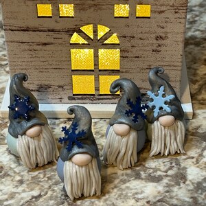 One Winter Snowflake Gnome ,clay Gnome Creations, Gnome, Surprise Gnome ...