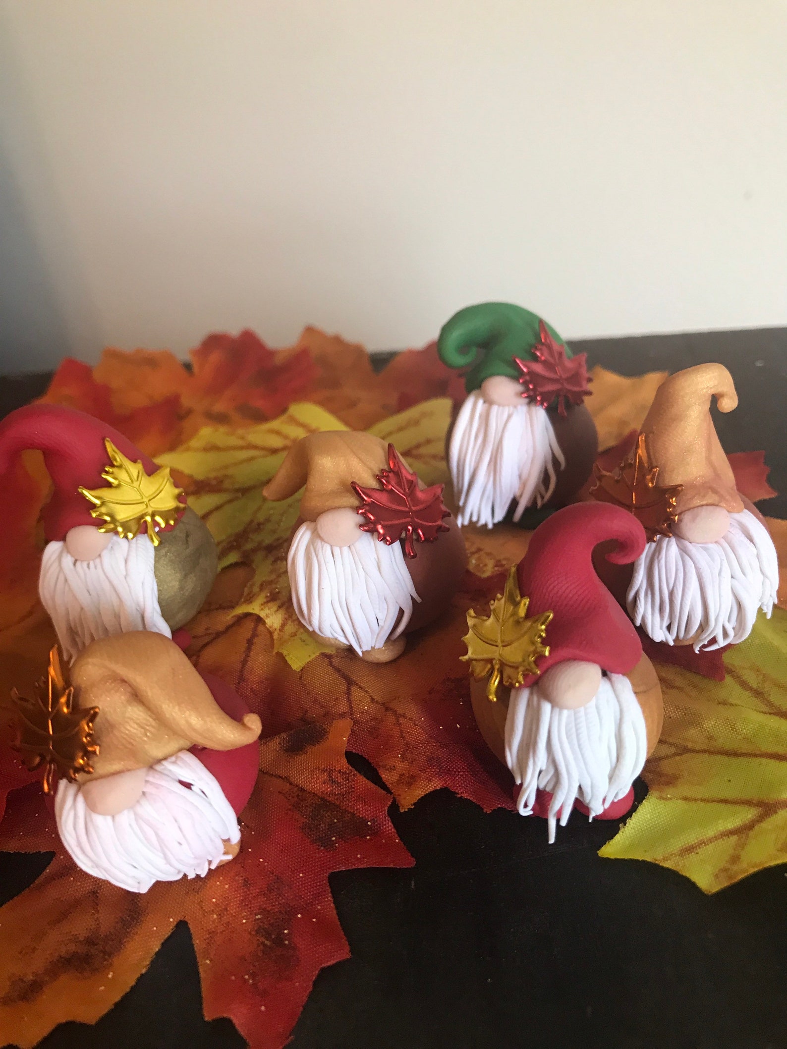 Fall Polymer Clay Leaf Gnome | Etsy