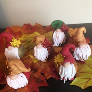 Fall Polymer Clay Leaf Gnome - Etsy