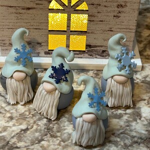 One Winter Snowflake Gnome ,clay Gnome Creations, Gnome, Surprise Gnome ...