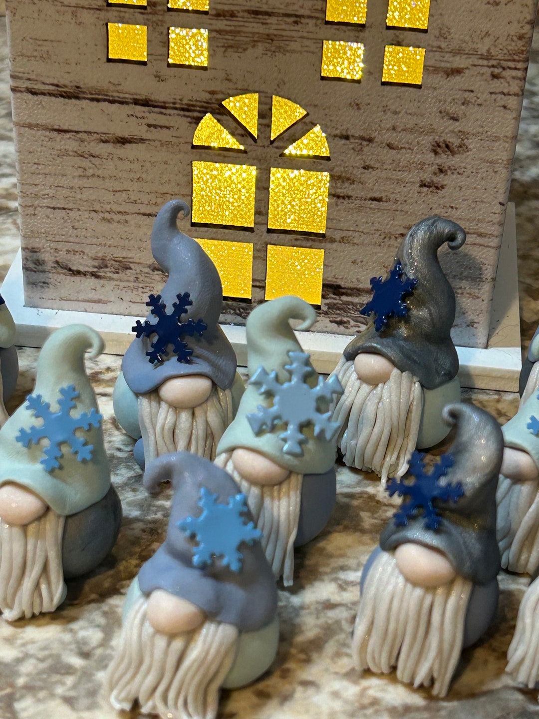 One Winter Snowflake Gnome ,clay Gnome Creations, Gnome, Surprise Gnome ...