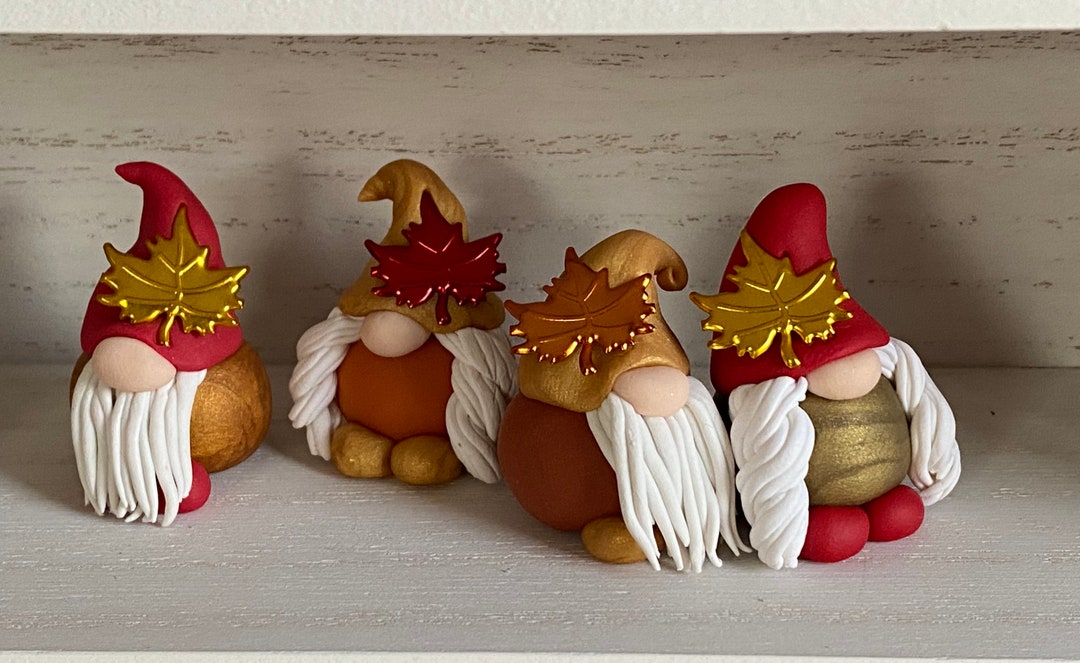 Fall Polymer Clay Leaf Gnome - Etsy