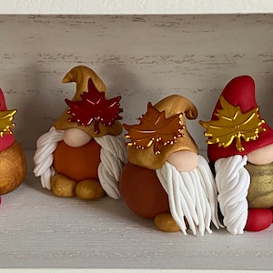 Fall Polymer Clay Leaf Gnome - Etsy
