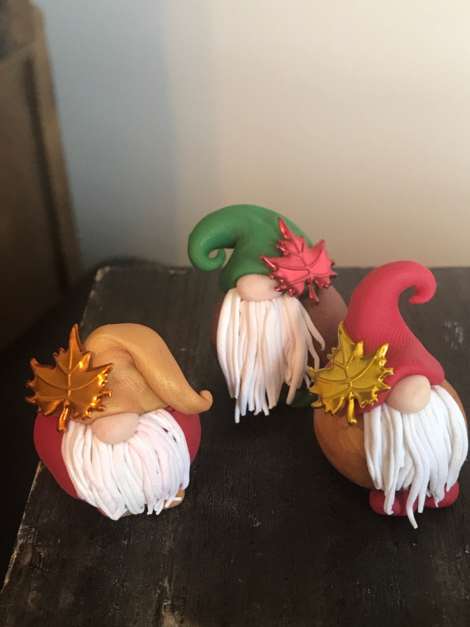 Fall Polymer Clay Leaf Gnome | Etsy