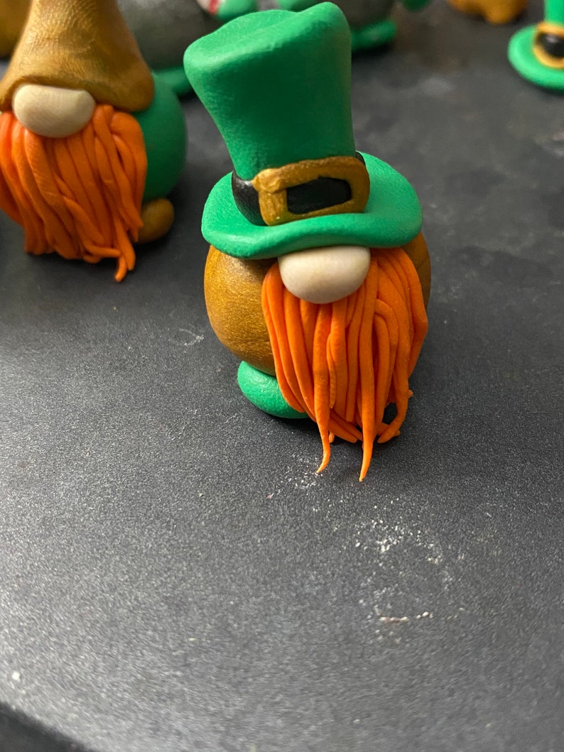 Saint Patricks Day Irish Gnomes Polymer Clay gnomes | Etsy
