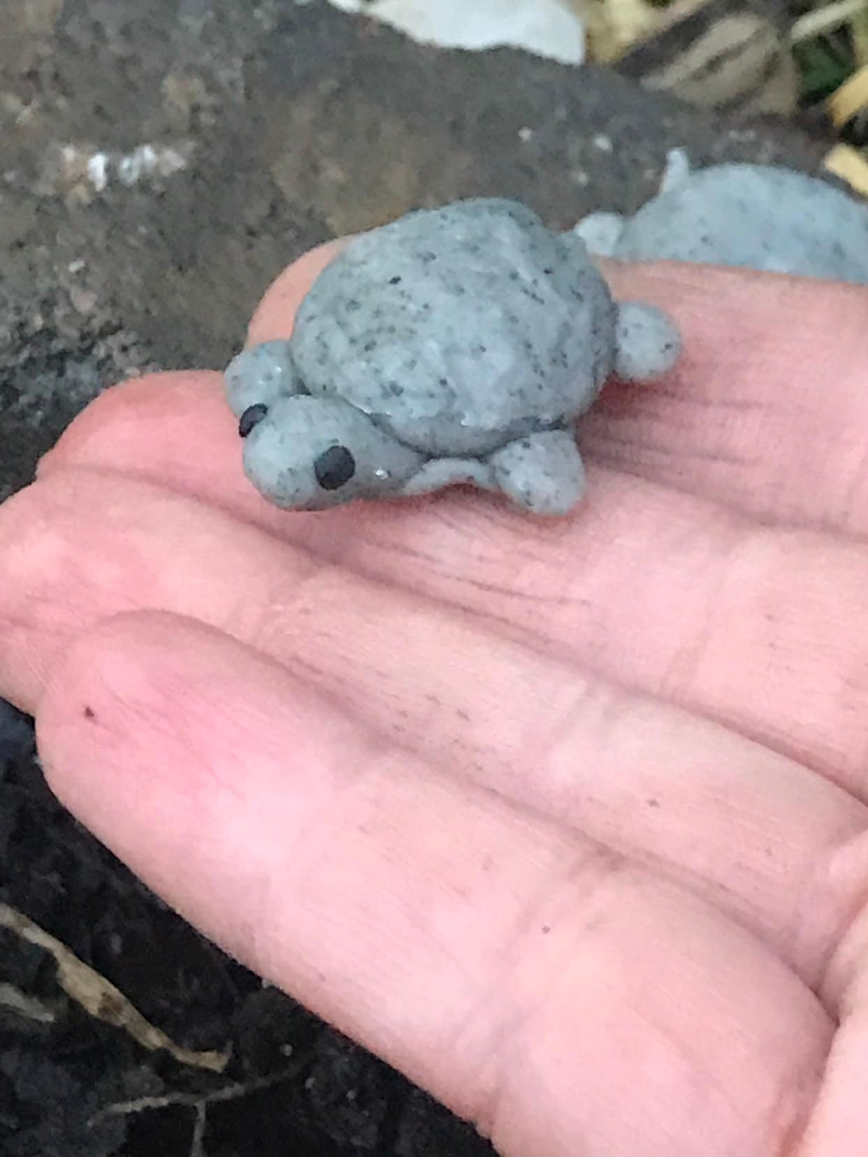 One Faux Granite Turtle Statue Tiny Fairy Garden Turtle | Etsy
