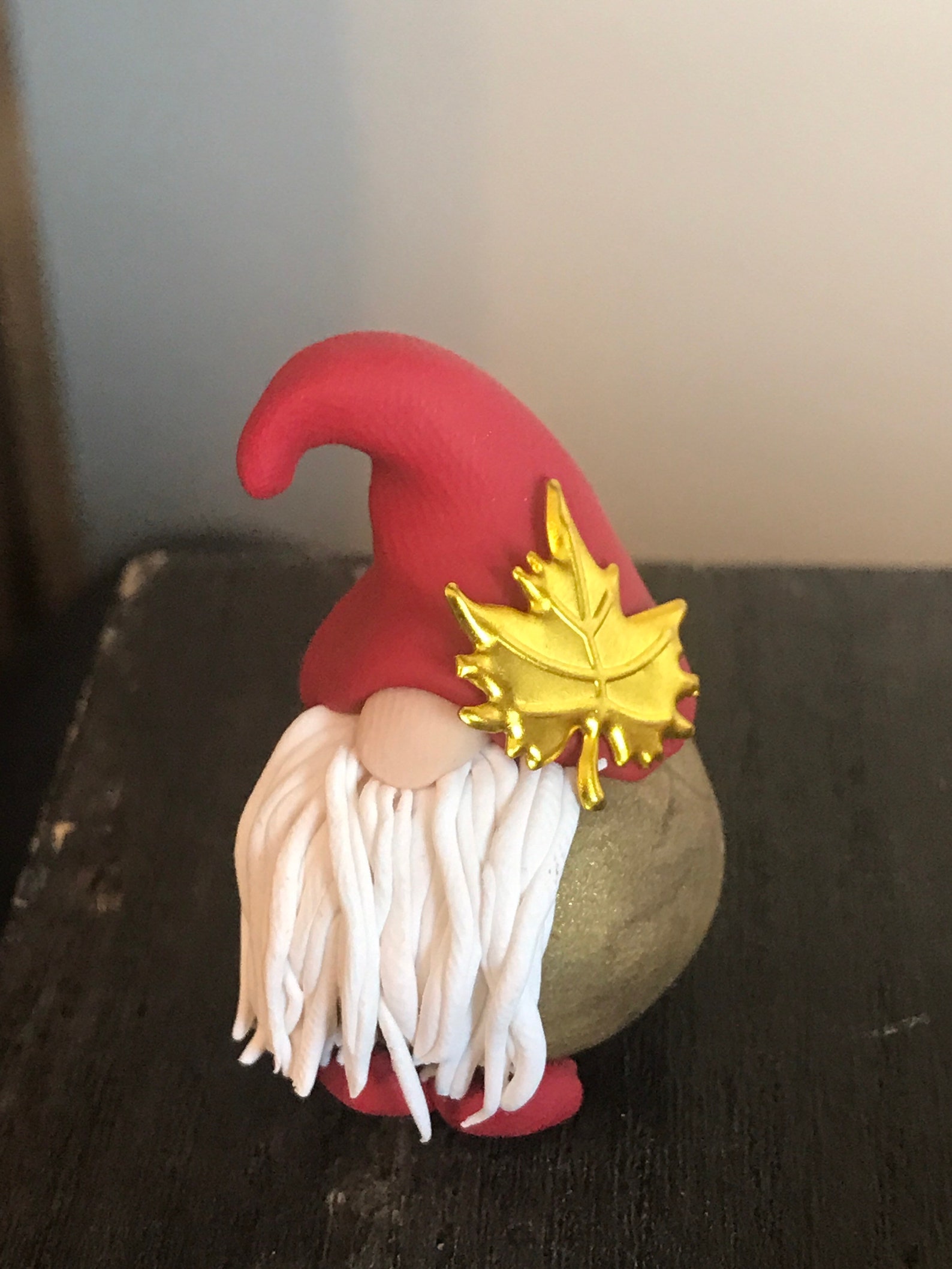 Fall Polymer Clay Leaf Gnome | Etsy