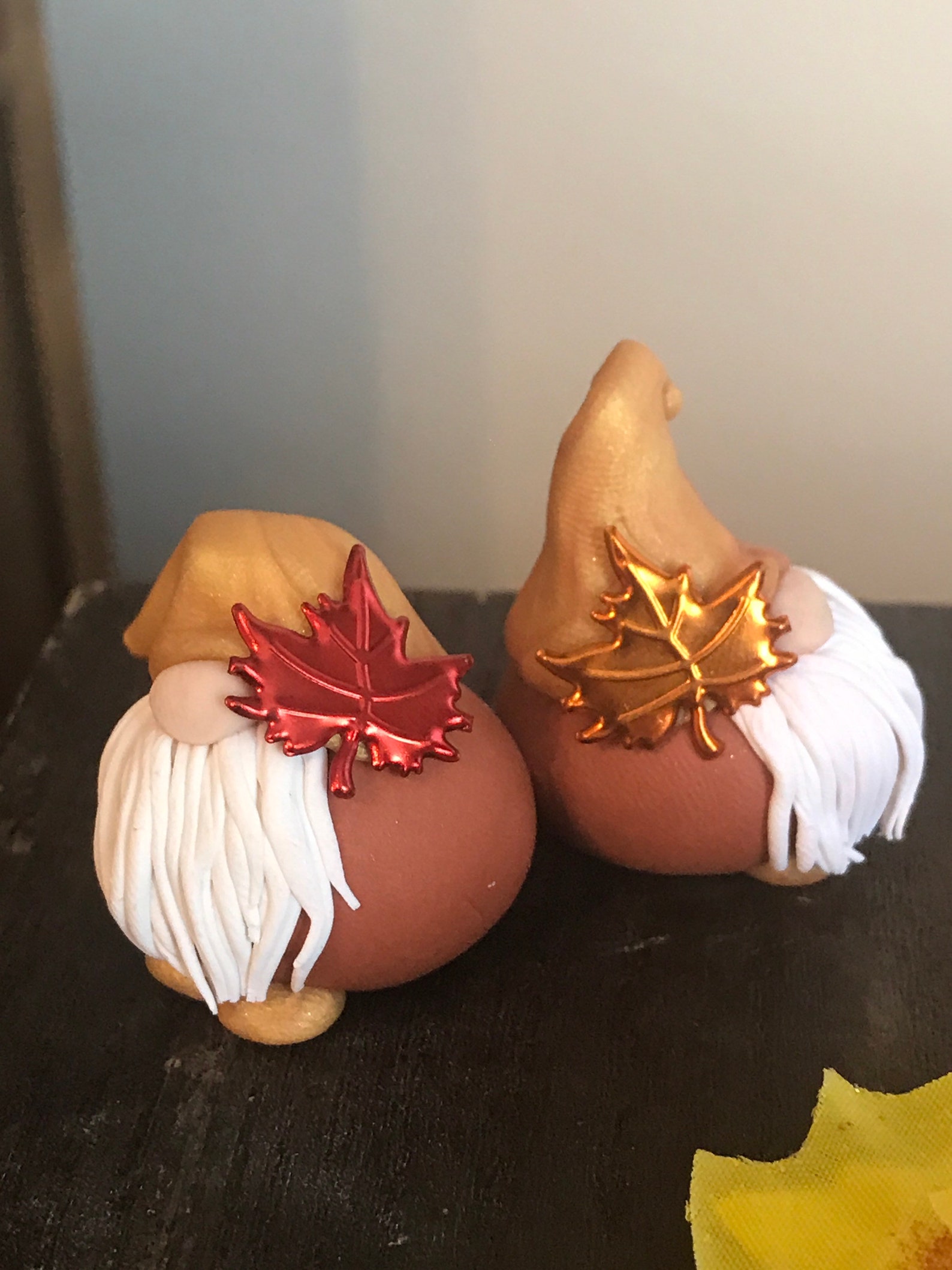 Fall Polymer Clay Leaf Gnome | Etsy